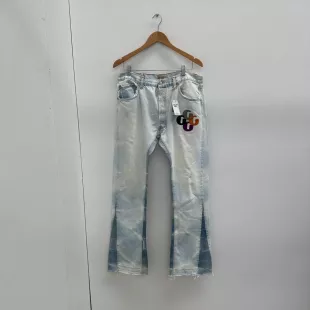 Gallery Dept. - Light Blue & Multicolor G Patch Flared Jeans
