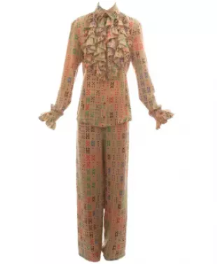 Vivienne Westwood - Mens Tan Ruffled Pant Suit