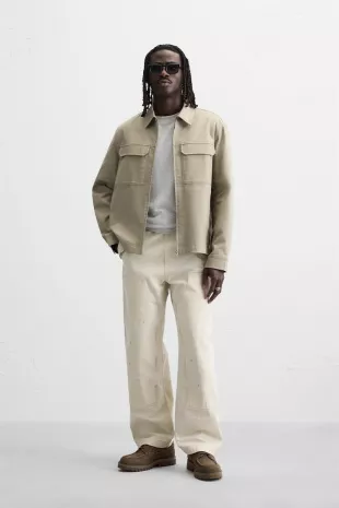 Zara - Relaxed Fit Zipper Overshirt