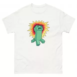 101shirts.com - Minecraft Movie Jason Mamoa Exploding Creeper Funny T-shirt