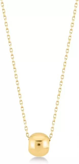 Amazon - 14k Solid Gold Bead Necklace | 14k Yellow Gold Small Bead ...