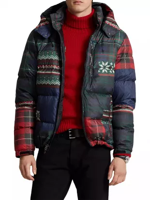 Polo Ralph Lauren - Patchwork Hooded Down Jacket