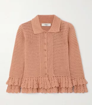 Chloé - Fitted Ruffled Cardigan