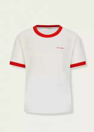Wrangler - White & Red Ringer T-Shirt