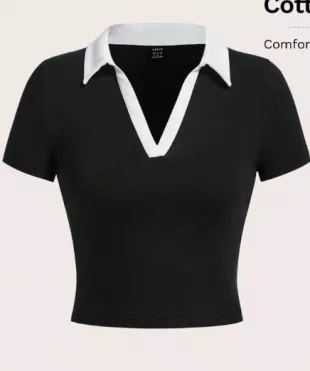 Shein - Contrast Collar