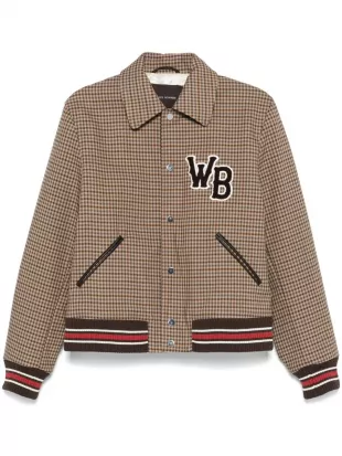 Wales Bonner - Homecoming Checked Varsity Jacket