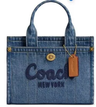 Coach - Cargo Denim Small Tote Bag Indigo