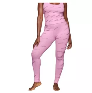 skims - Pink Rhinestone Logo Leggings