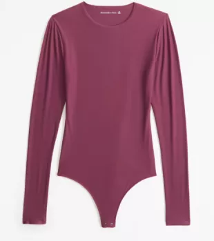 abercrombie - Soft Matte Seamless Long-Sleeve Crew Bodysuit