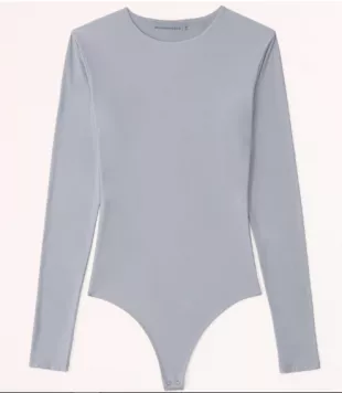 abercrombie - Soft Matte Seamless Long-Sleeve Crew Bodysuit
