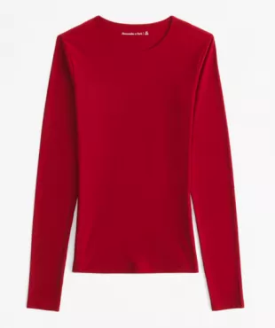 abercrombie - Women's Soft Matte Seamless Tuckable Long-Sleeve Top