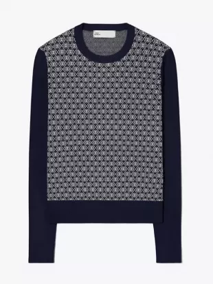 Tory Burch - T Monogram Tech Knit Sweater
