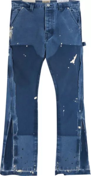Gallery Dept. - Blue Paint Splatter LA Flare Carpenter Pants