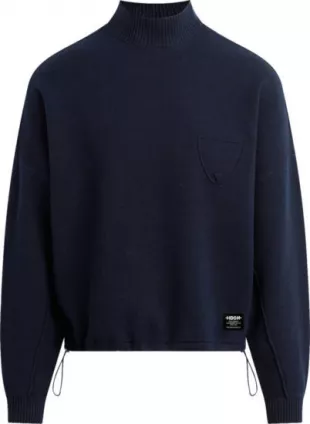 Hudson Jeans - Navy Blue Mock Pocket Sweater