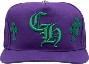 Chrome Hearts - Purple & Green Cross Patches CH Hat