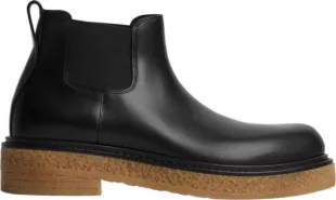 Bottega Veneta - Black Leather Haddock Chelsea Boots