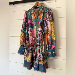 Shein - Women’s Designer Inspired Multi Print Dress