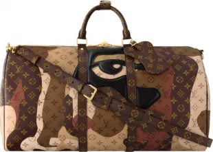 Louis Vuitton - Brown Portrait Patchwork Keepall 55 Bag
