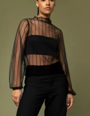 Oak + Fort - Mesh Blouse