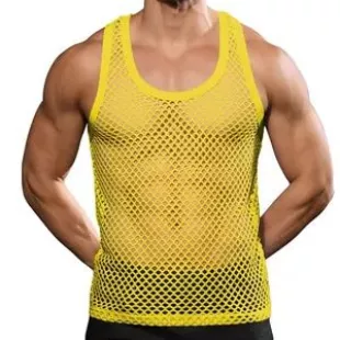 Beotyshow - Mens Mesh Fishnet Tank Tops