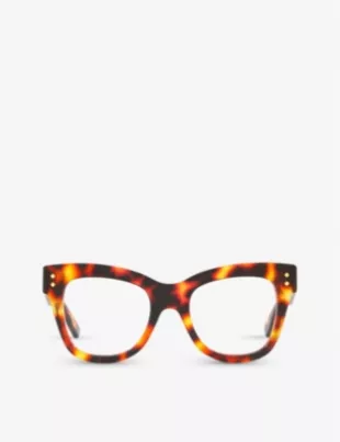 Gucci - GG1082O Cat Eye-Frame Tortoiseshell Acetate Glasses