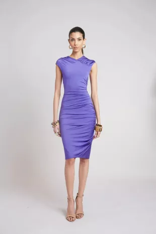 Elie Tahari - Ruched Jersey Dress