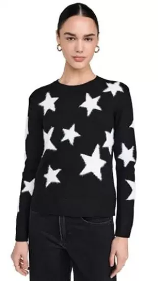 Alice + Olivia - Andora Fuzzy Star Pullover
