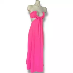 Susana Monaco - U Wire Cut Out Maxi Dress In Shocking Pink