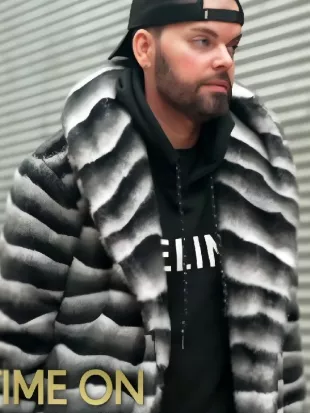 Stardom Jackets - 90 Day Hunt For Love 2025 Tim Malcolm Striped Fur Coat