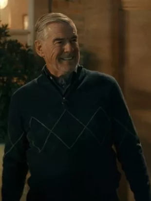 Vanson JACKETS - Mobland 2025 Pierce Brosnan Blue Sweater