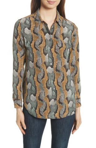Equipment - Equipment Slim Signature Python Print Silk Shirt | Nordstrom