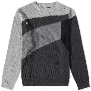 neighborhood - Gray Patchwork Sweater