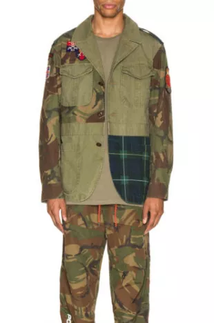 Polo Ralph Lauren - Canvas Camo Tartan Military Patchwork Jacket