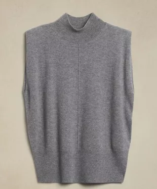 Banana Republic - Franca Cashmere Padded-Shoulder Top