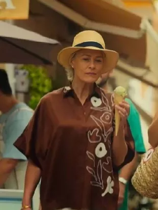 The Girlfriend S01 Robin Wright Brown Floral Shirt