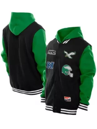 Hit Jacket - Philadelphia Eagles Black/Green Hoodie Jacket