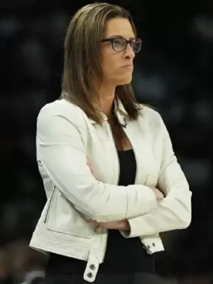 Wilson Jacket - Stephanie White WNBA Playoffs Semifinal White Leather ...