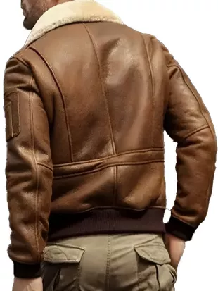 Wilson Jackets - Men’s Aviator Brown Leather Bomber Jacket