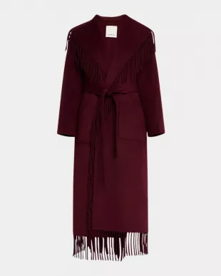 Simkhai - Carrie Melton Wool-Blend Fringe Robe Coat