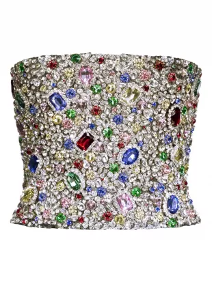 area - Crystal-Embellished Top