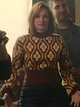 Vanson JACKETS - Brassic S7 Brown Floral Knitted Sweater