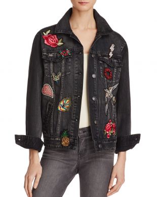 Sunset & Spring - Sunset & Spring Patched Denim Jacket