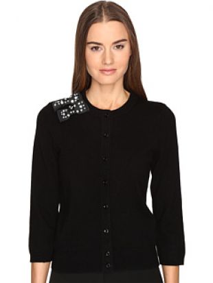Kate Spade New York - Kate Spade New York Embellished Bow Cardigan