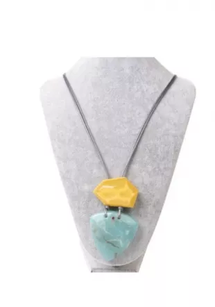 geometric - Two-Tone Rope Adjustable Necklace