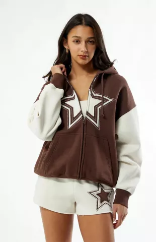 pacsun - Starred Full Zip Hoodie