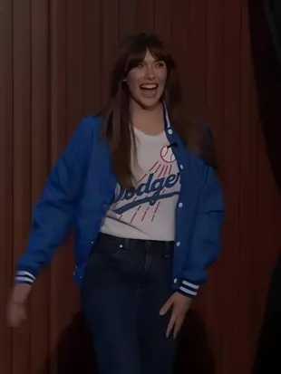 Vanson JACKETS - Jimmy Kimmel Live 2025 Elizabeth Olsen Blue Letterman ...