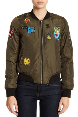 Sebby - Sebby | Patch Embellished Bomber Jacket | Nordstrom Rack