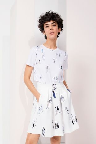 cop copine - jupe imprimée