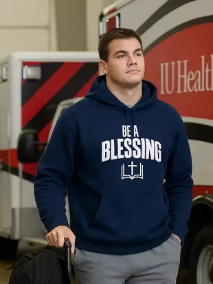 Vanson Jakcets - Drake Maye Be A Blessing Blue Hoodie