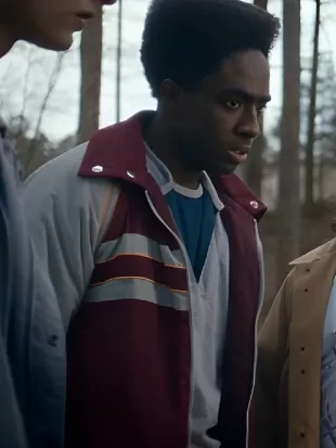 Stardom Jackets - Stranger Things S05 Lucas Sinclair Striped Jacket